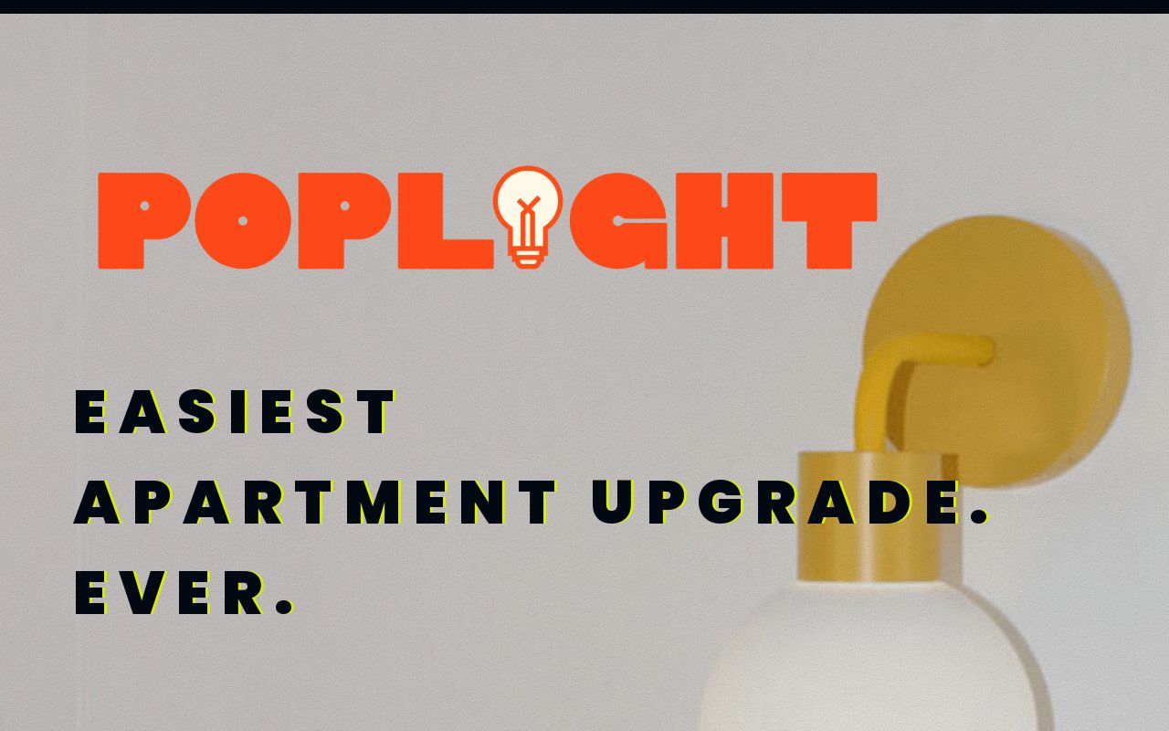 Poplight Apartment Landing Page